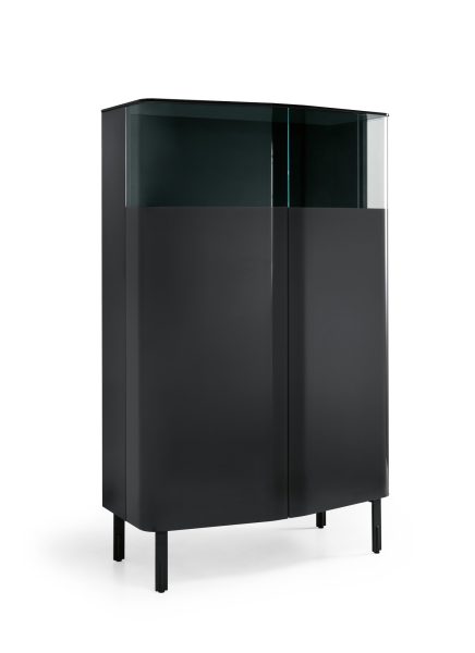 Plié, the curved glass cupboard – FIAM Italia