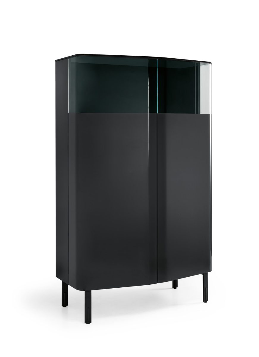 Plié, the curved glass cupboard – FIAM Italia