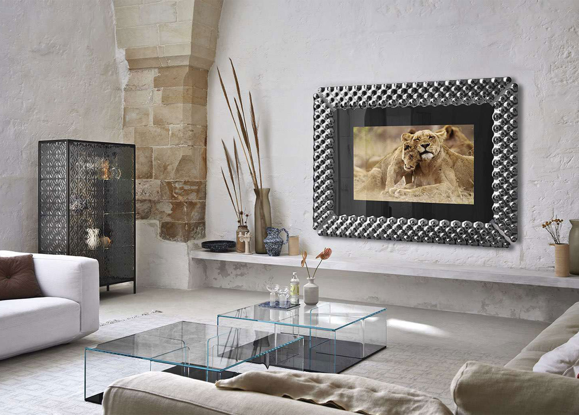Lo specchio in vetro fuso Pop TV – FIAM Italia